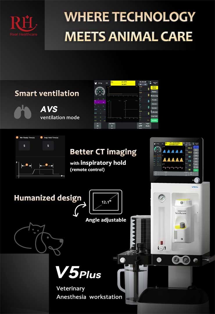Large Animal Anesthesia Machine Supplier, Anesthesia machine V5 Plus ...